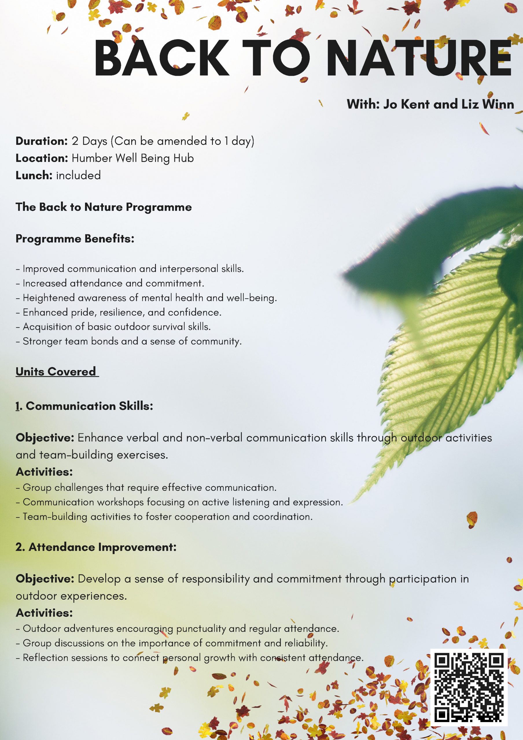 Back to Nature – Humber Wellbeing Hub